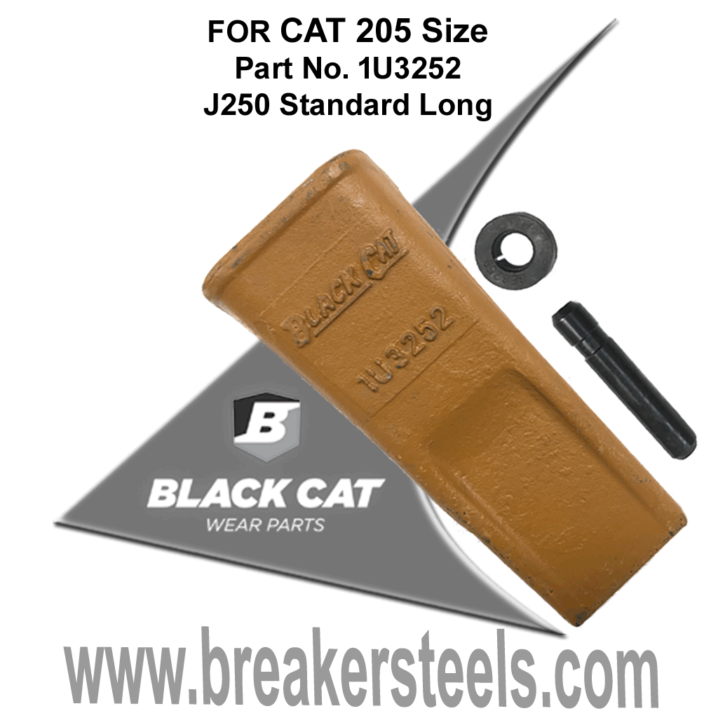 Bucket Teeth CAT 205 Set of 5 Teeth Standard Long J250 SL Set