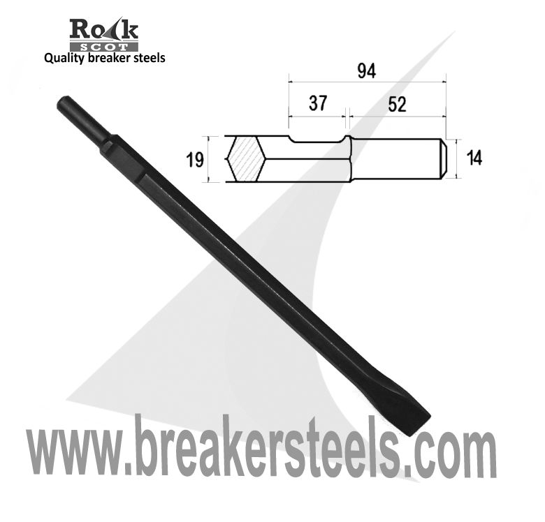 Kango K637 Chisel 19mm Hex 636 637V/K/KV