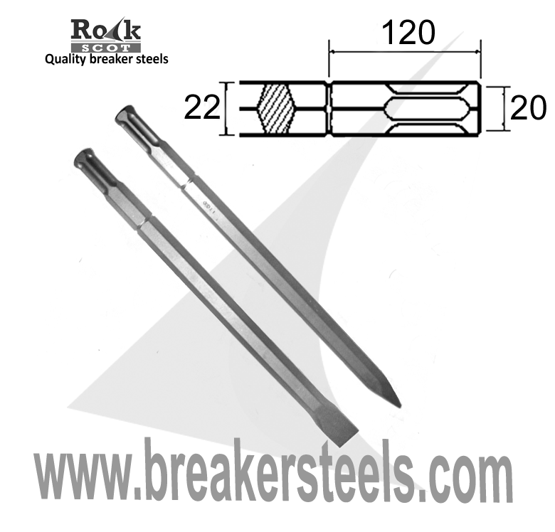 TE 905 TE-S Set of Chisel & Point for Hilti TE 805 TE 905 TE 1000 & TE 1500