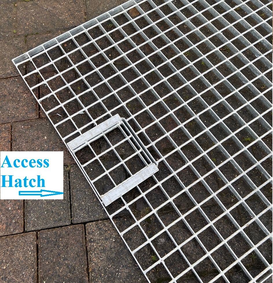 Galvanised steel Safety Grid with access hatch