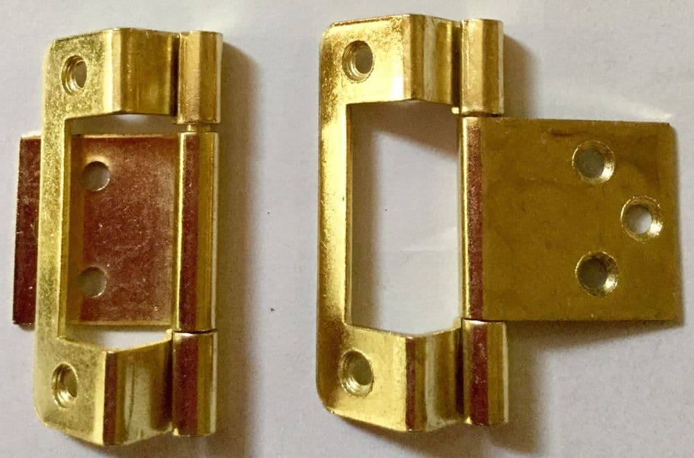 10mm Brass Cranked Hinge pair