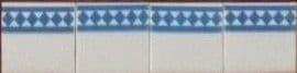 Individual Blue Border Tiles B6