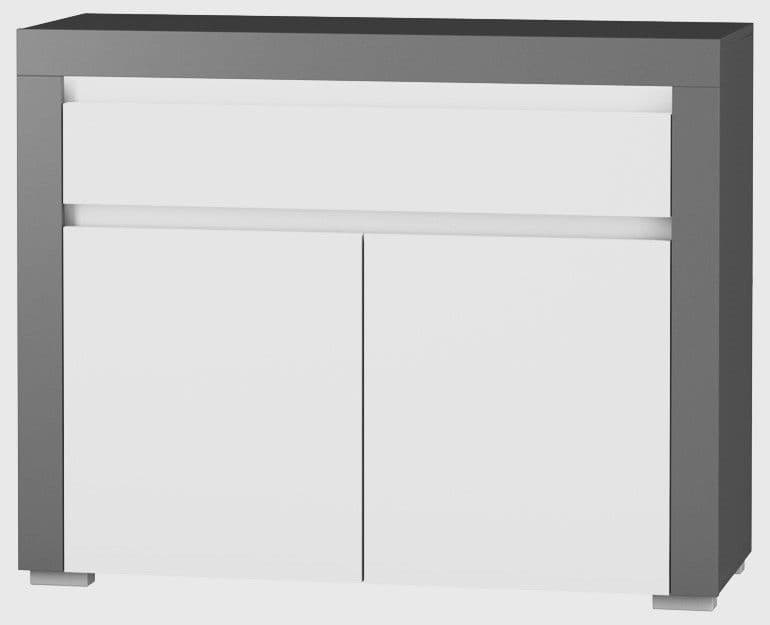 Alabama Small Grey and White Sideboard With Lights - ABK-2- N13