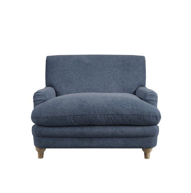 Aston Denim Blue Snuggle Arm Chair - LD