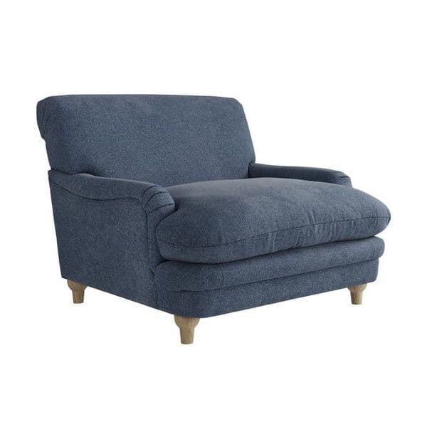 Aston Denim Blue Snuggle Arm Chair - LD