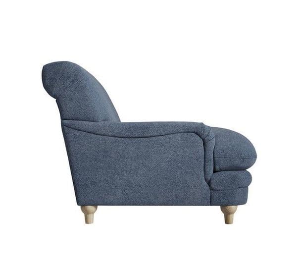 Aston Denim Blue Snuggle Arm Chair - LD