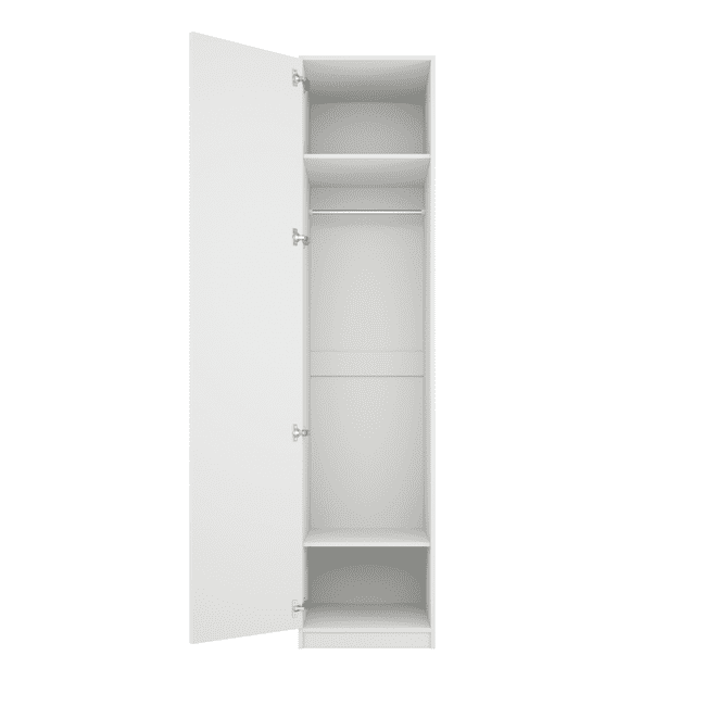 Gaultier White 1 Door Slim Tall Wardrobe - LD