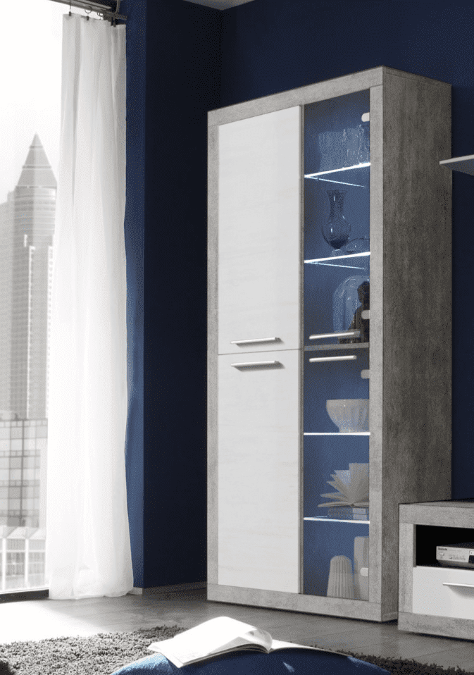 Gloss Display Cabinets with Glass Doors - Online outlet