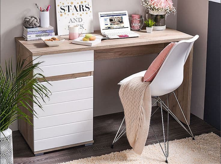 Pulton Large Writing Desk with Drawers by furniturefactor