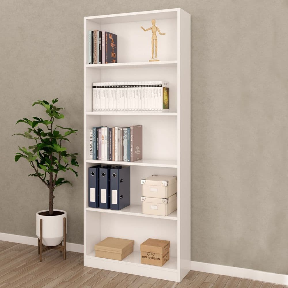 Milan Large Artic White Bookcase Bookshelf 005626A - S/O