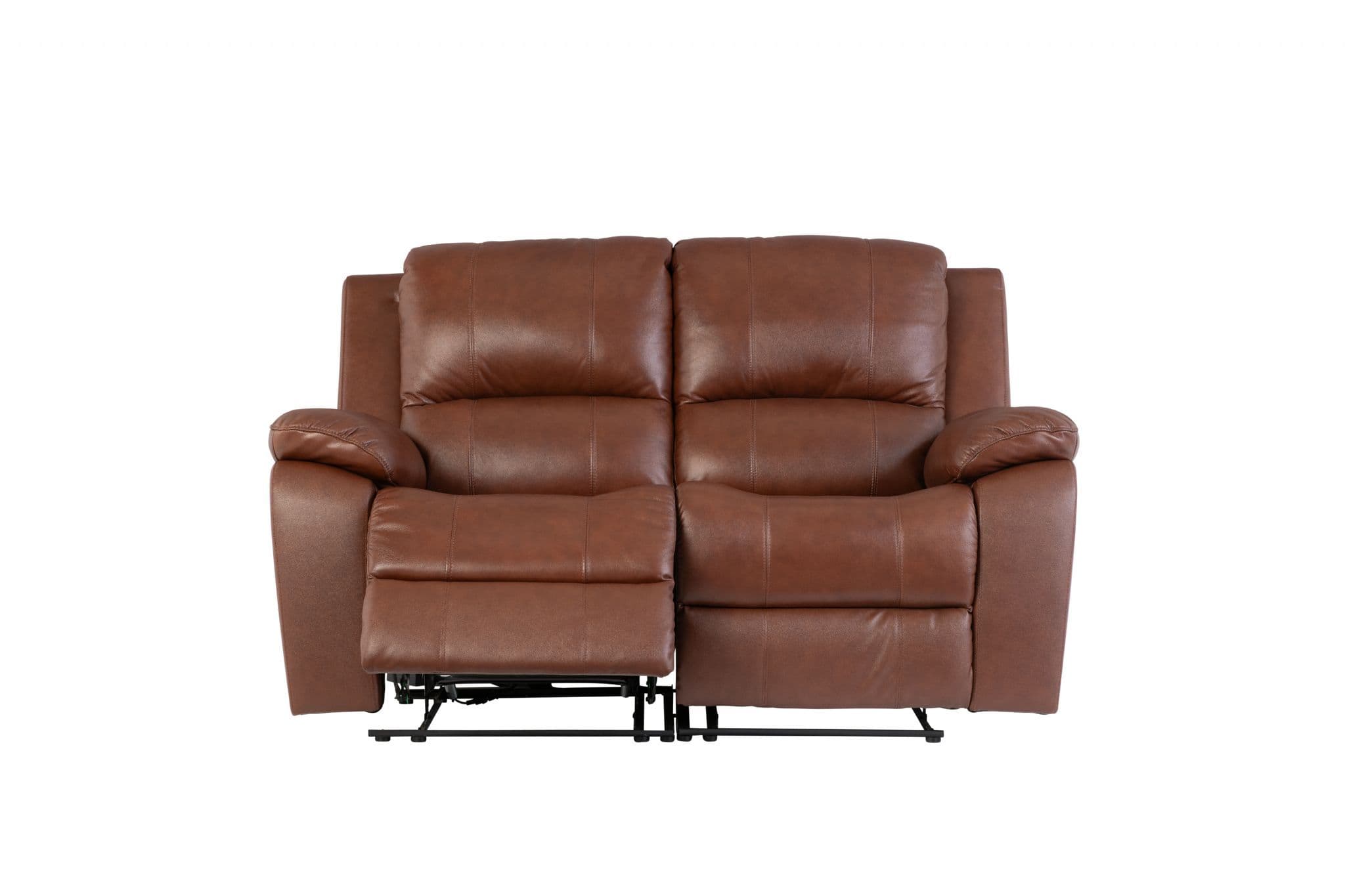 Pellini Dark Tan 2 Seater Leather Electric Reclining Sofa - Online Oulet