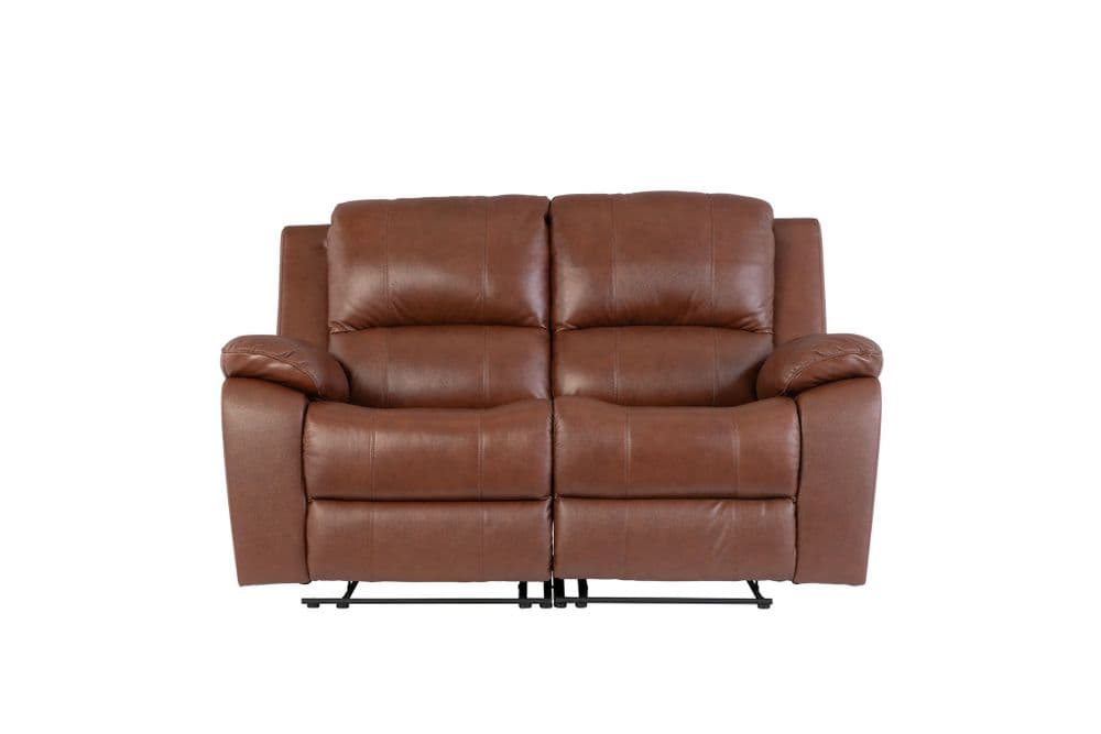 Pellini Dark Tan 2 Seater Leather Electric Reclining Sofa - Online Oulet