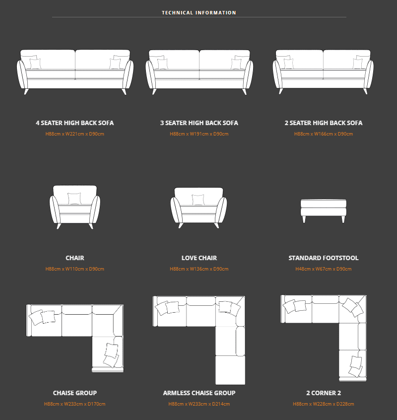 Perth Sofas in Multiple Fabrics LEBUS