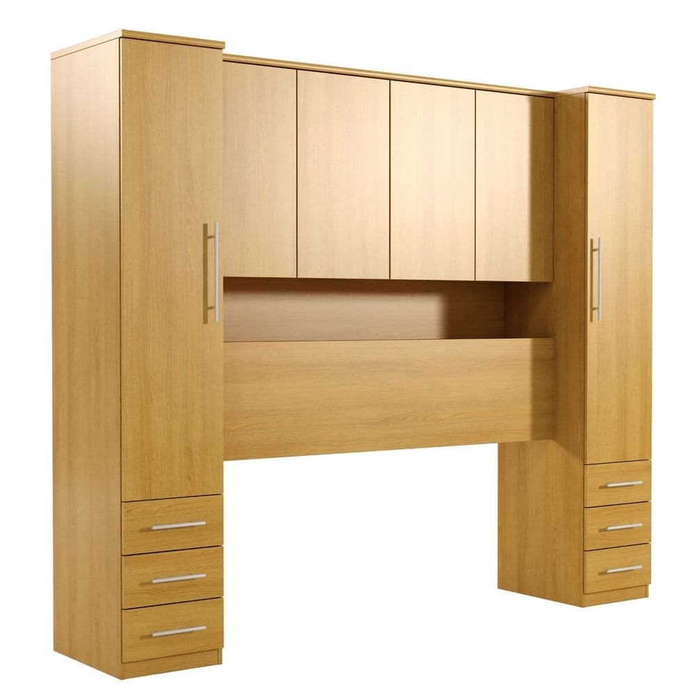 Prague Overbed Unit in Oak Effect