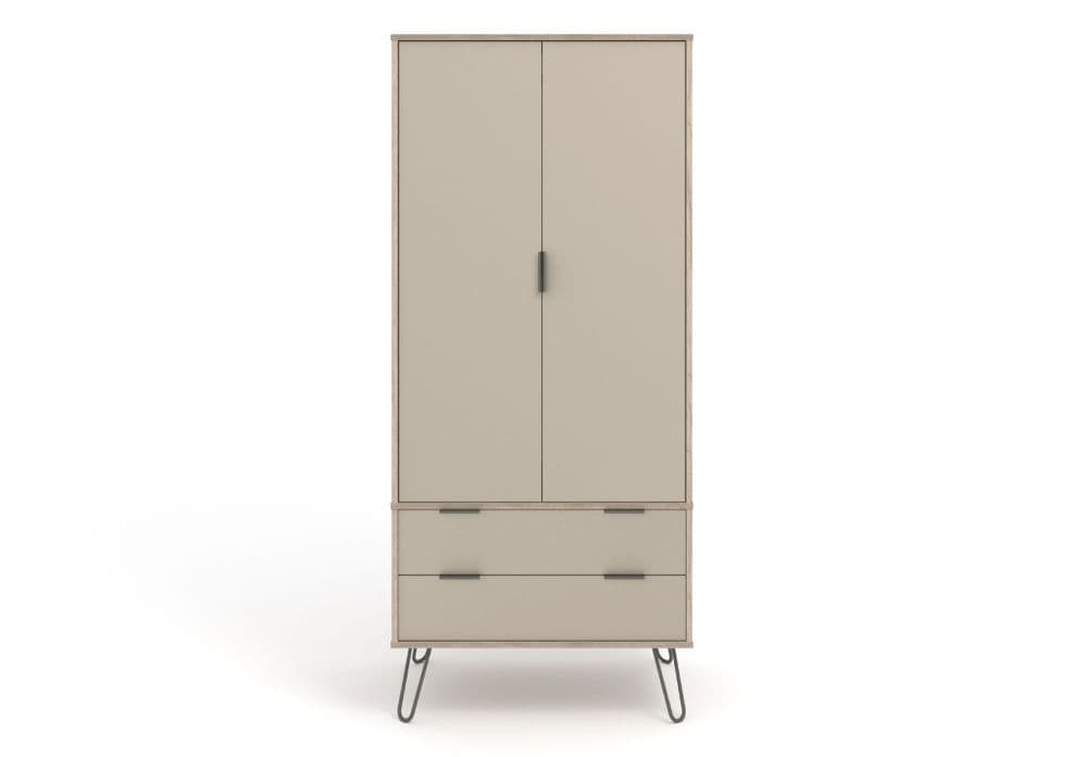 Staggy Driftwood 2 Door 2 Drawer Wardrobe AGD582 CPC