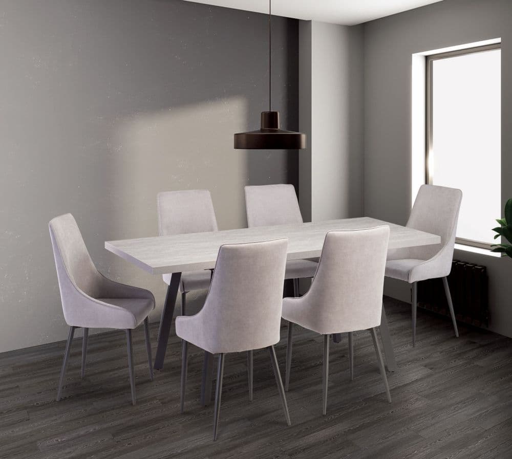 Thena 1 6m wide Extending Light Grey Dining Table - WF-ATH10
