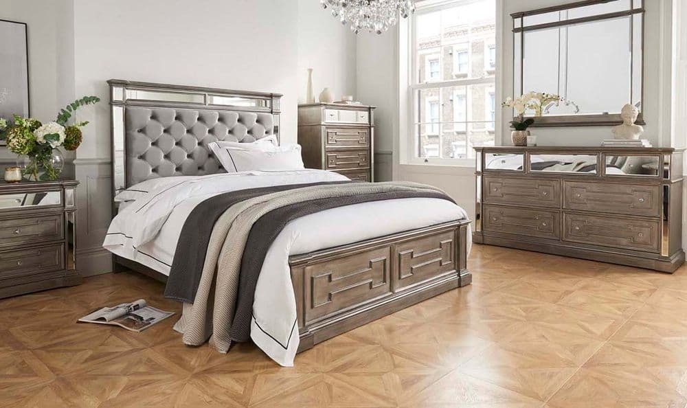 Toluca Silver Super King Size Bed 23VD782