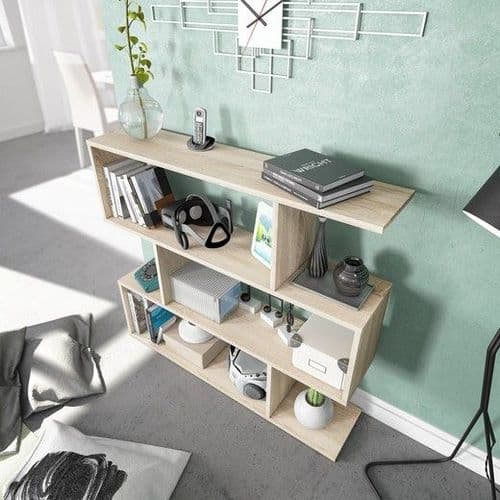 Venice Open Back Short Oak Effect Bookcase 301012F - S/O