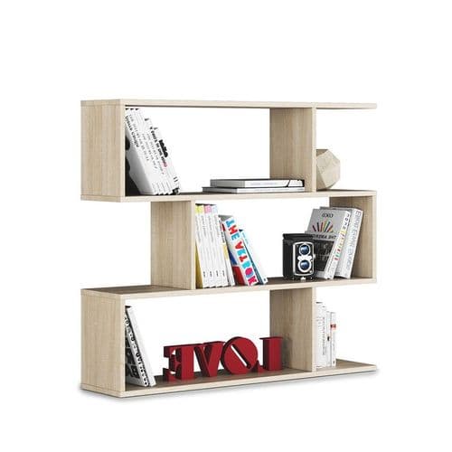 Venice Open Back Short Oak Effect Bookcase 301012F - S/O