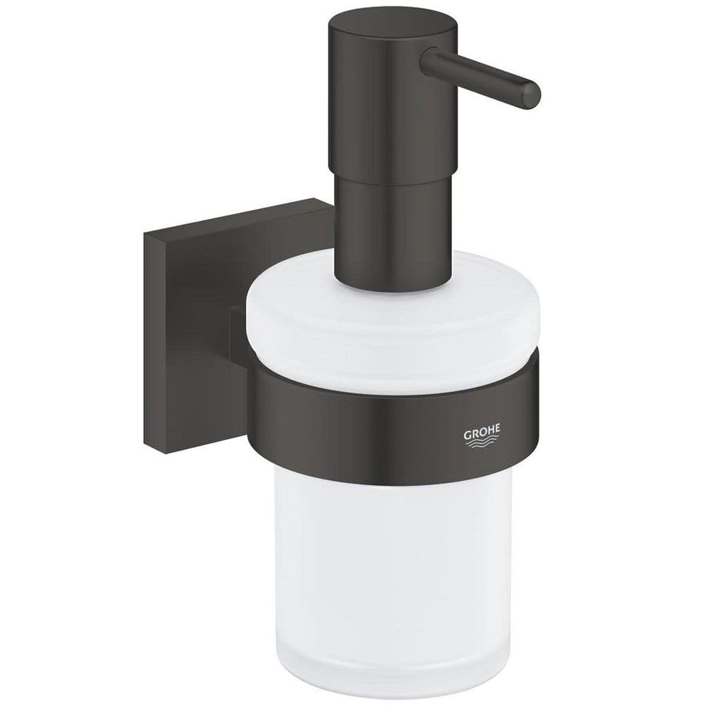 Grohe Quickfix Start Cube Soap Dispenser with Holder Matte Black 410982430