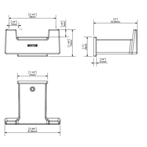Sonia S-Cube Robe Hook Chrome 166817