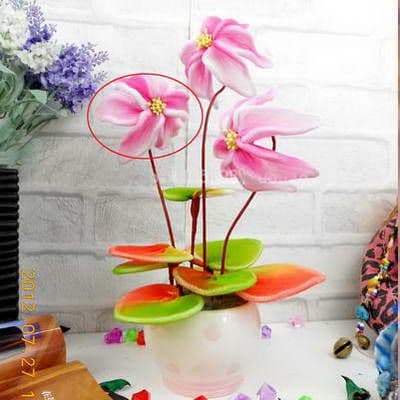 Mesh Nylon flower making kit pink 3 flowers 9cm diameter of flowers ...