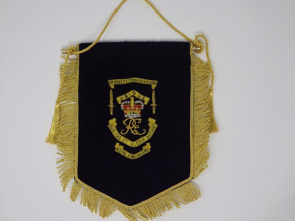 59 INDEPENDANT COMMANDO SQUADRON ROYAL ENGINEERS PENNANT WITH BULLION ...