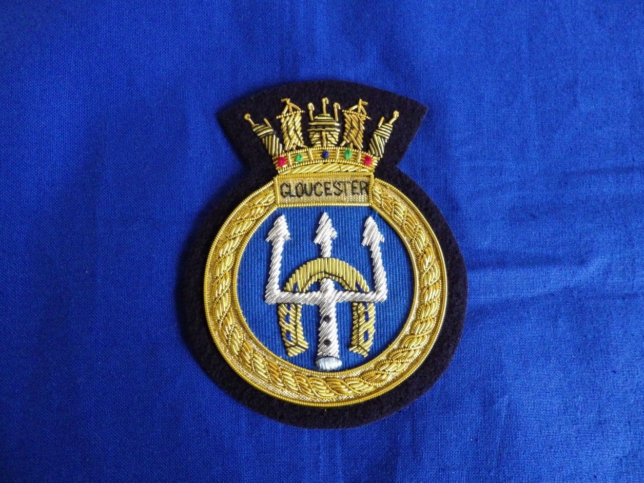 HMS GLOUCESTER BLAZER BADGE