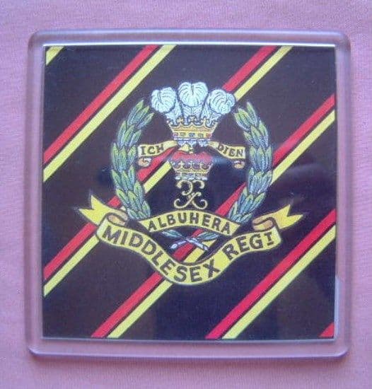 MIDDLESEX REGIMENT LARGE ACRYLIC COASTER