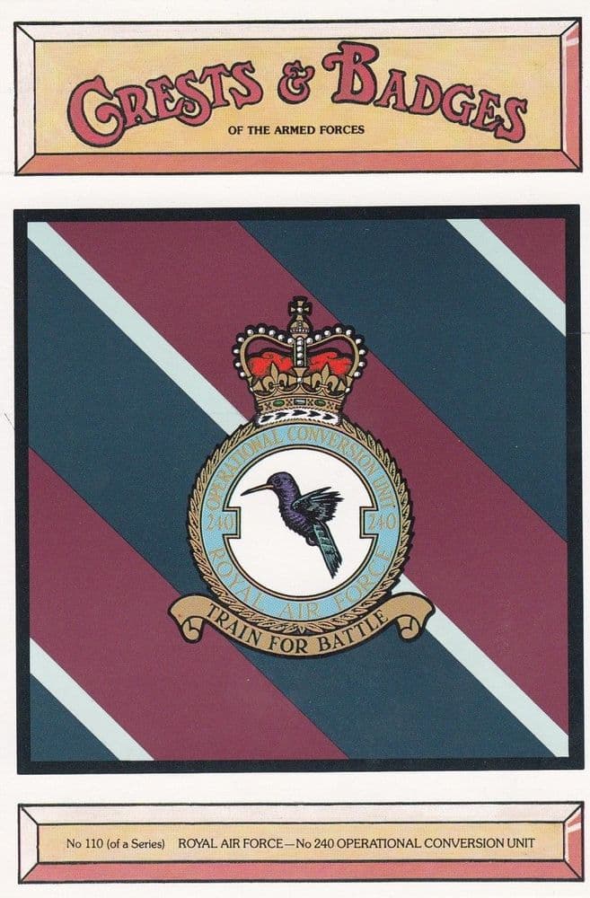 ROYAL AIR FORCE 240 OPERATIONAL CONVERSION UNIT POSTCARD
