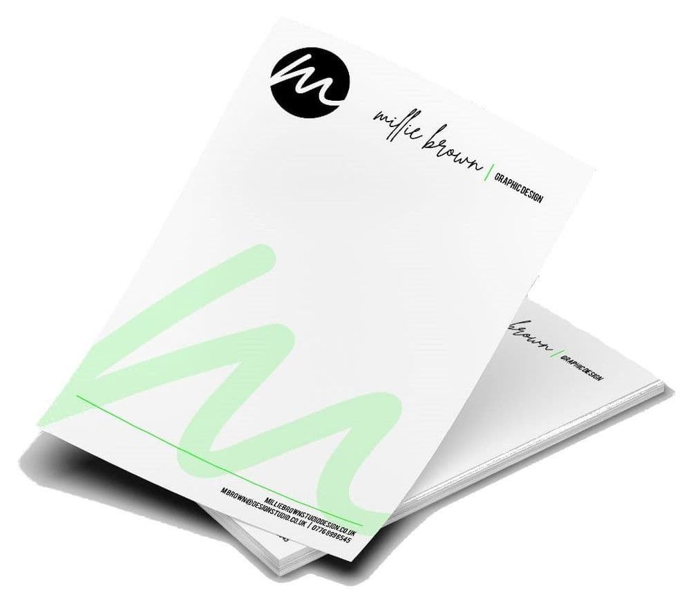 50 A4 Letterheads printed on 120gsm premium smooth paper with free UK ...