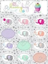 Baby Elephant Sprinkle Sheet