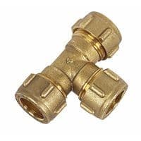 COPPER COMPRESSION TEE 15MM PC24