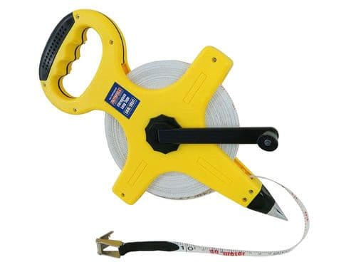 FIBREGLASS MEASURING TAPE 50MT ABS OPEN FRAME CASE FAITHFULL