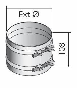 FLUE ICID STRUCTURAL LOCKING BAND FOR PIPE 125MM DN8A092125