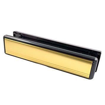 LETTERBOX GOLD WITH BACKPLATE 250 x 65MM PMB1048G