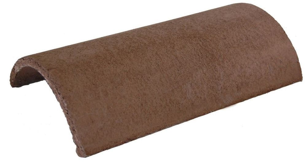 RIDGE TILE HALF ROUND BROWN 450MM