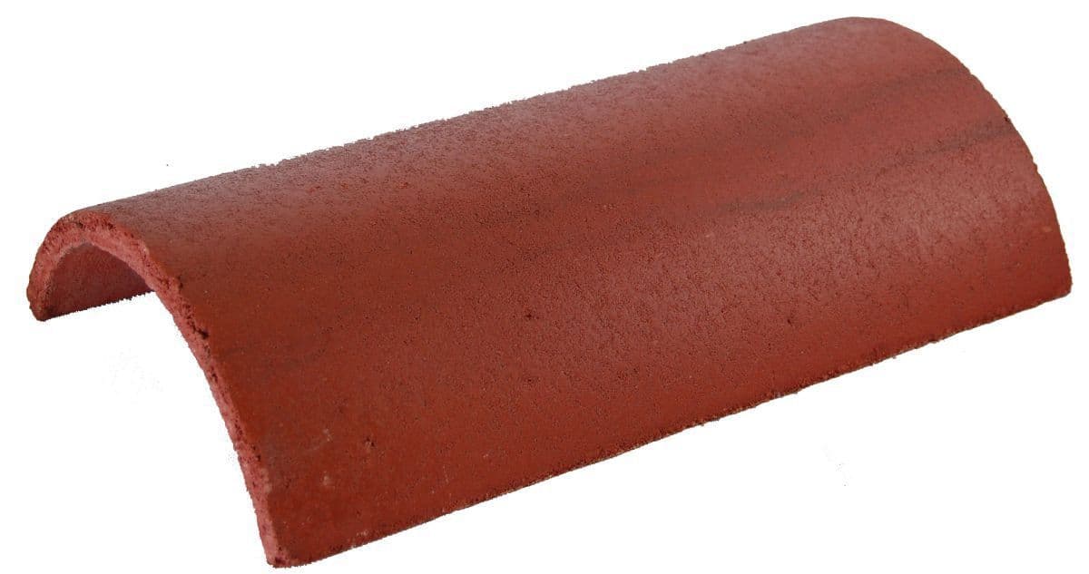 RIDGE TILE HALF ROUND RED 450MM