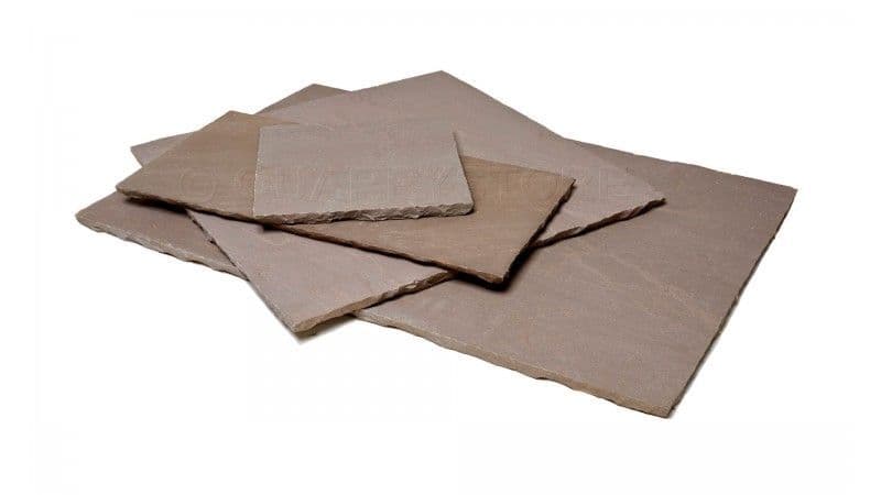 SANDSTONE PAVING AUTUMN BROWN RIVEN PACK 18 36SQM