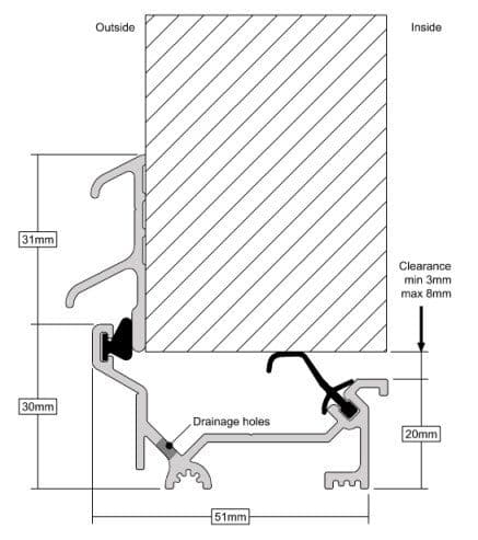 STORMGUARD DRY X WINTERBAR SILVER 914MM EXITEX WEATHERTEN