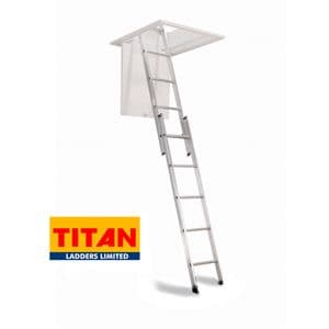 LOFT LADDER 2 SECTION ALUMINIUM TITAN