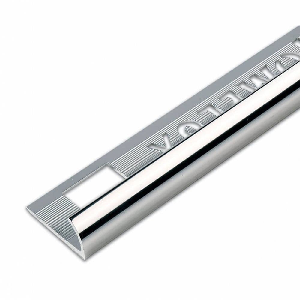 TILE TRIM CHROME ROUND EDGE 10MM x 2 4MT