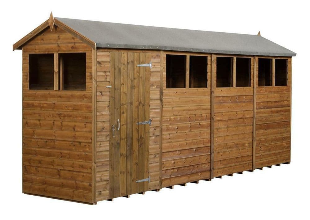 Empire Apex Shed Shiplap Tongue & Groove 4X16 With Windows