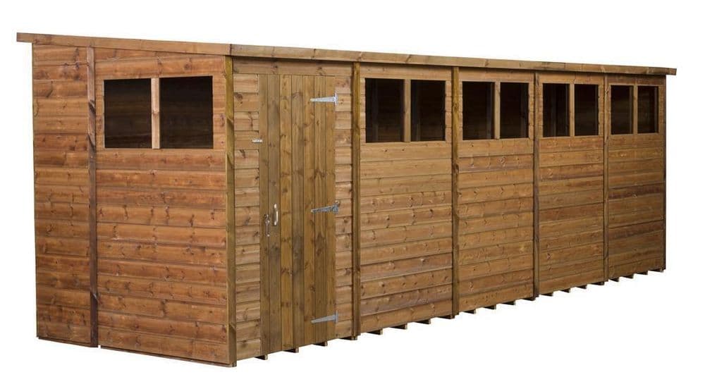 Empire Pent Shed Shiplap Tongue & Groove 20X6 With Windows