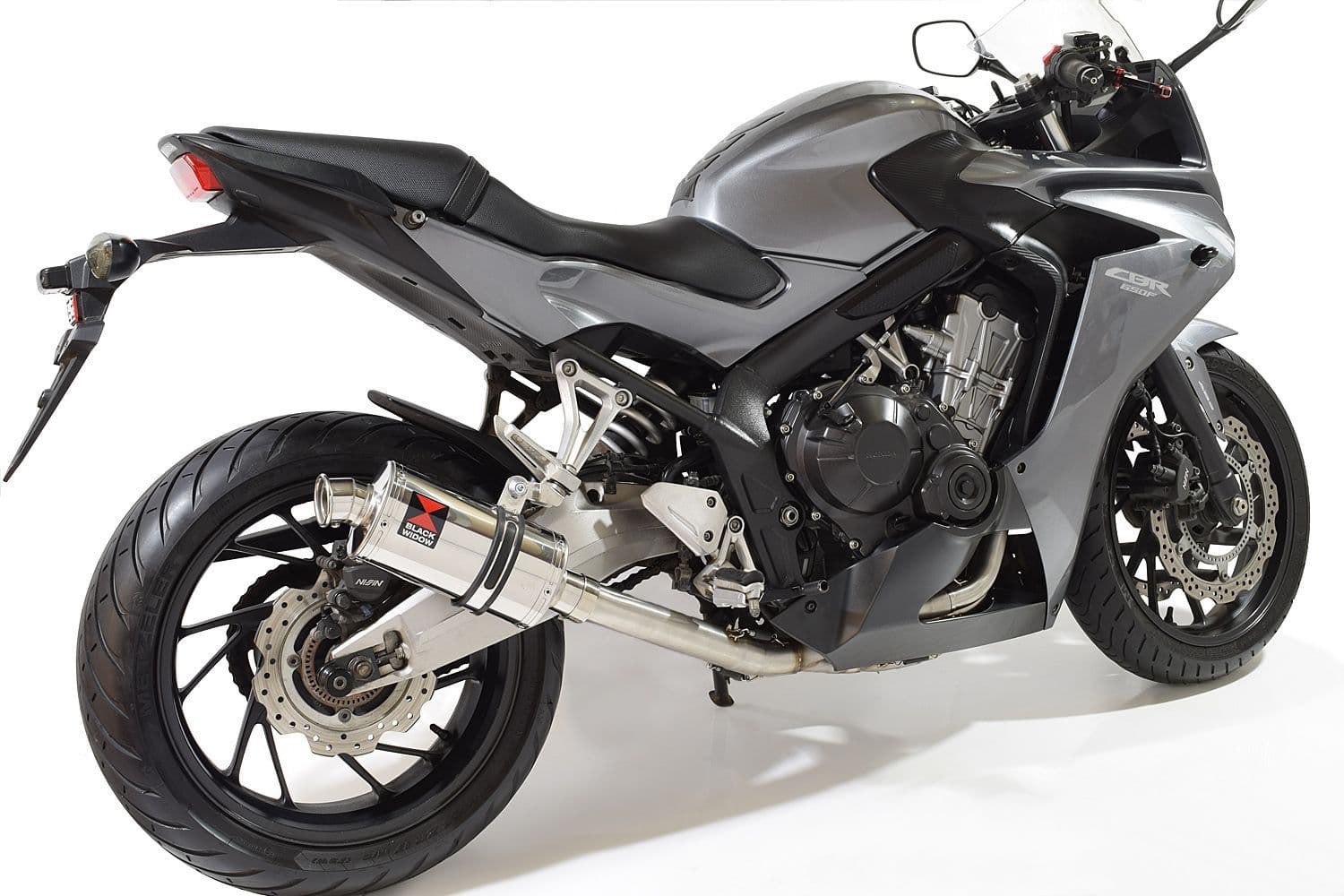 CB650F 2014-2020 High Level De-Cat Exhaust System 230mm Oval Stainless ...