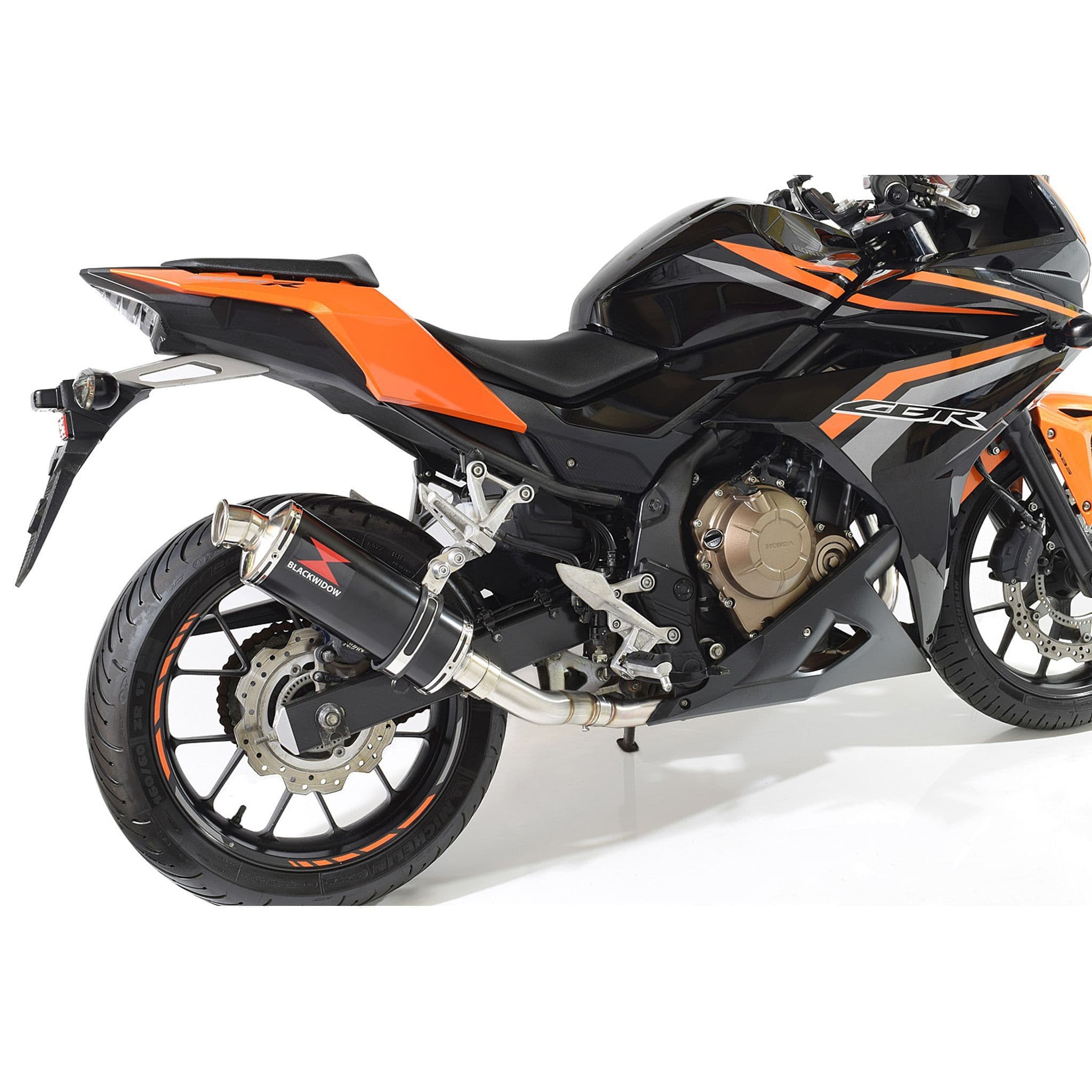 CBR 500 R 2024 - 2025 Exhaust Silencer 300mm Oval Black Stainless Steel