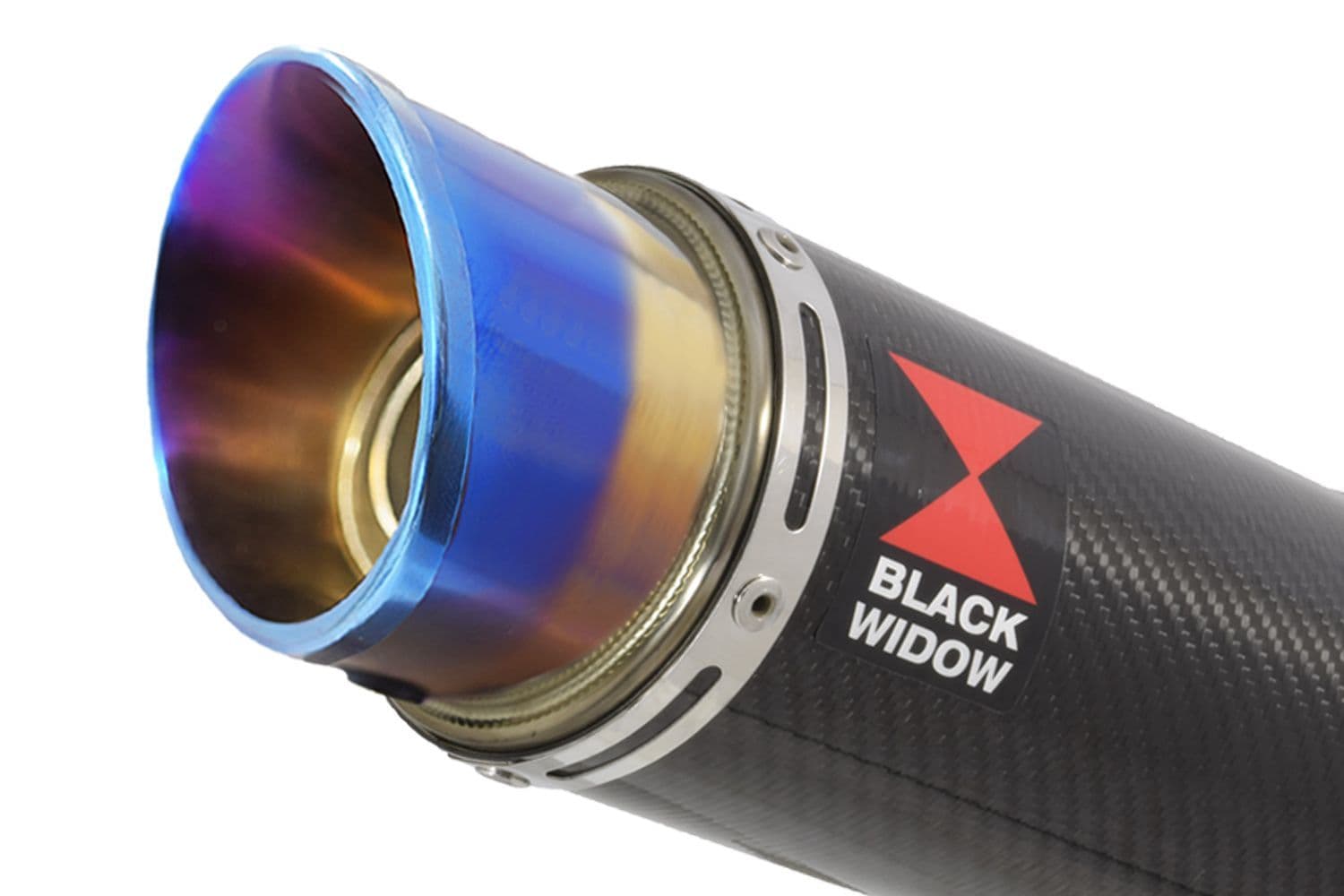 CBR600 CBR 600 F1-F7 01-07 Exhaust Silencer Kit 200mm Round Blue Tip Carbon