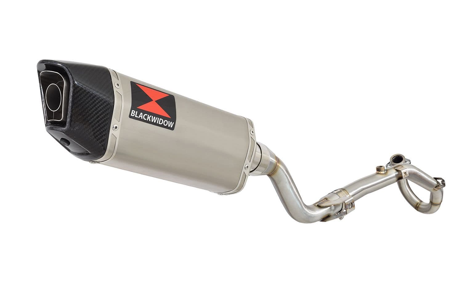 CRF 250 L/LA & Rally Exhaust System 300mm Hexagonal Stainless Carbon ...