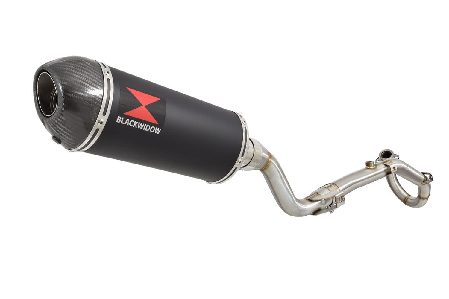 CRF 250 L/LA & Rally Exhaust System 300mm Oval Black Stainless Carbon ...
