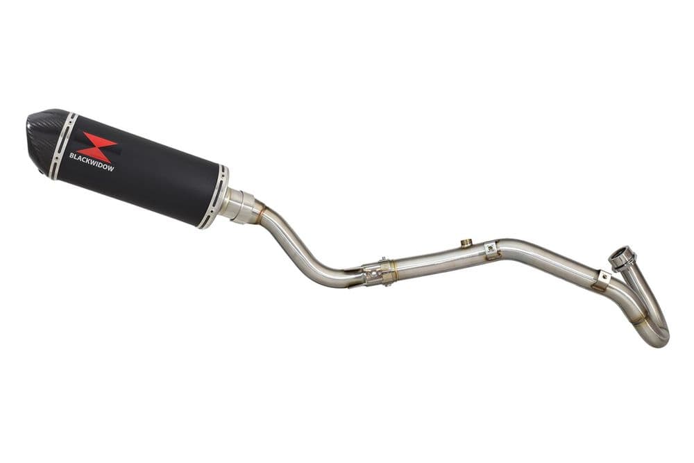 CRF 250 L/LA & Rally Exhaust System 300mm Oval Black Stainless Carbon ...